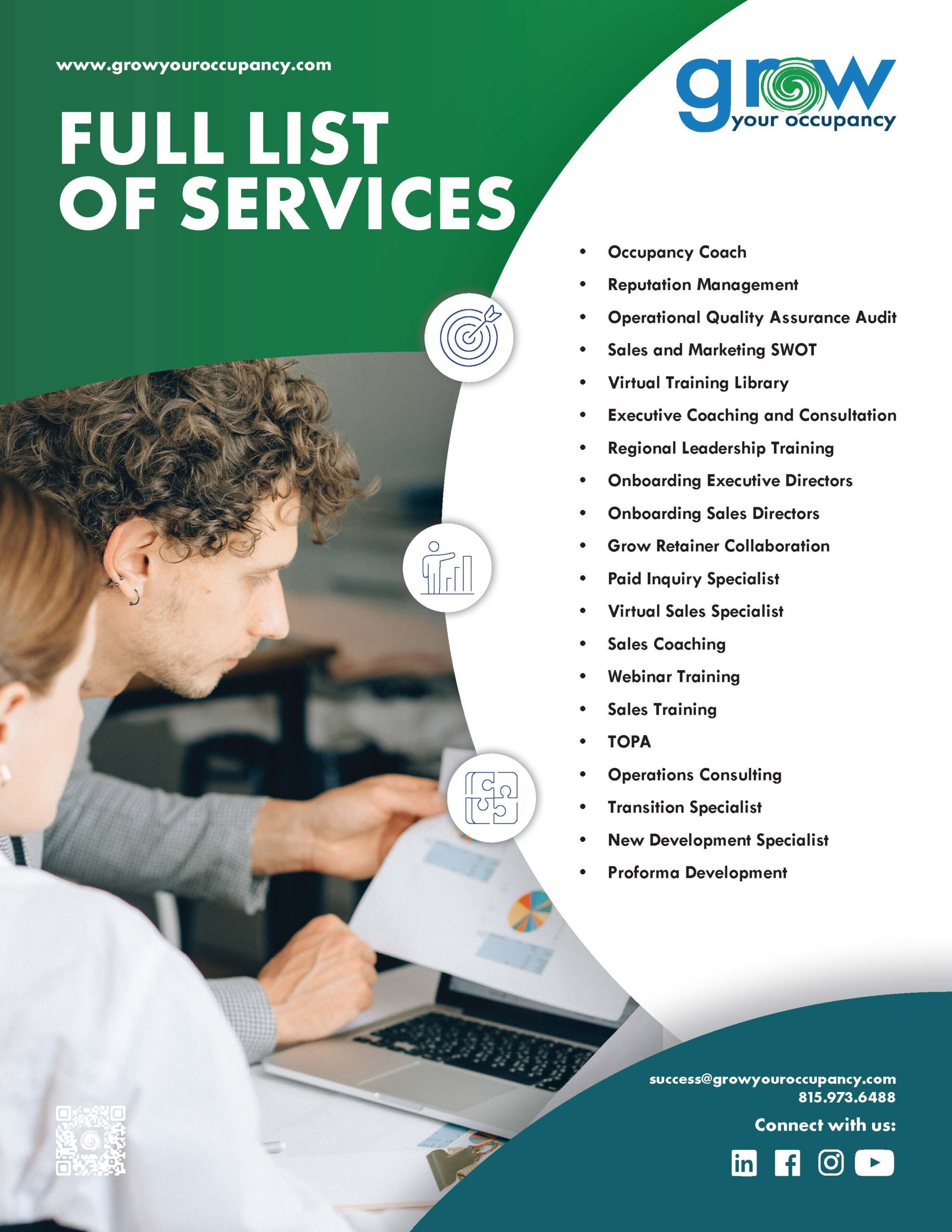 Full List of Services - Grow Your Occupancy