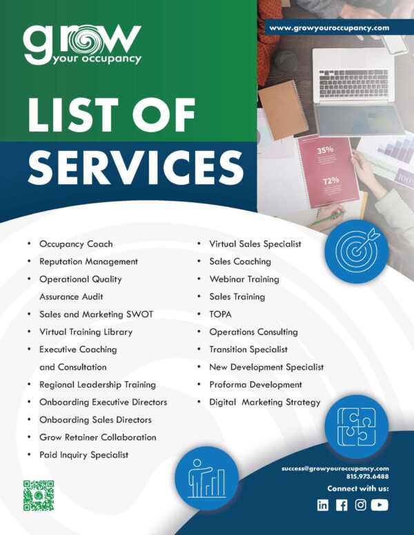 Full List of Services - Grow Your Occupancy